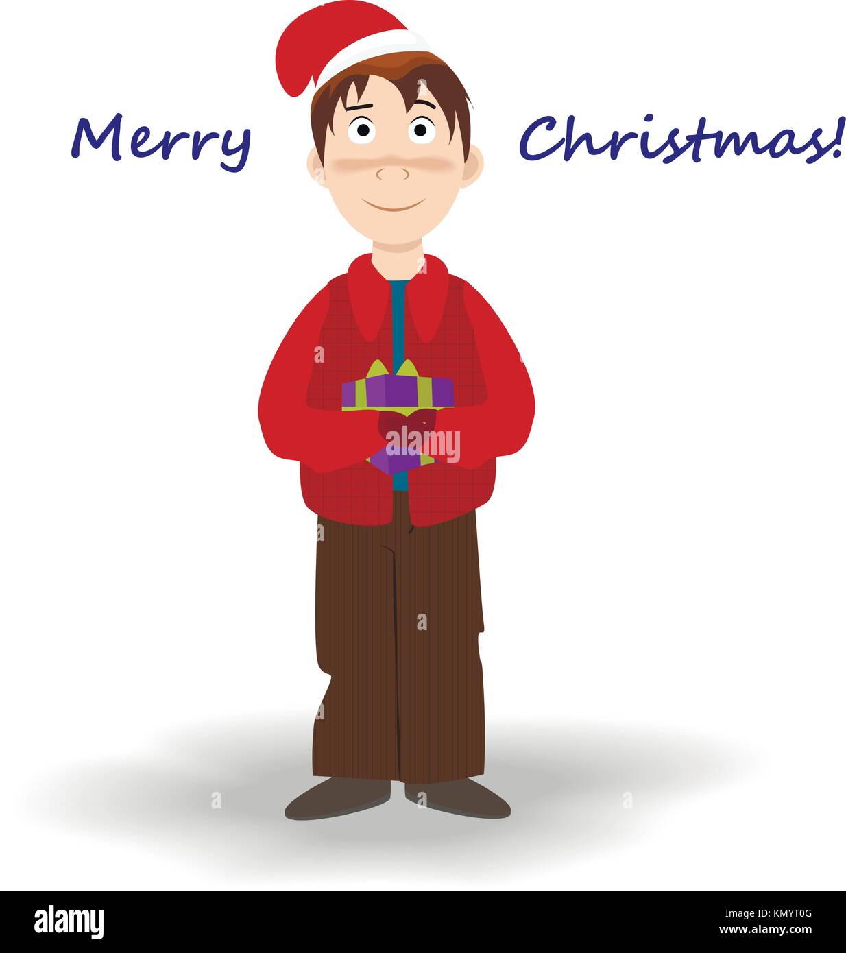 Green gift box with red bow Stock Vector Images - Alamy