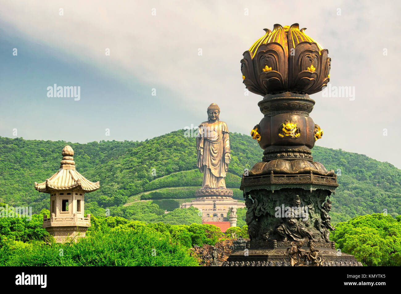 The Lingshan grand Buddha scenic attraction in Wuxi China in Jiangsu ...