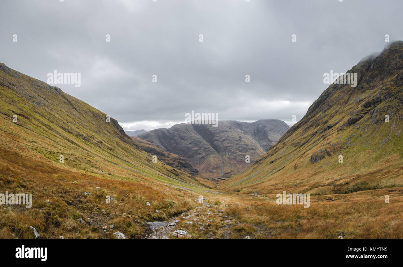 Hiking path through the Glencoe mountains, Scotland Stock Photo - Alamy