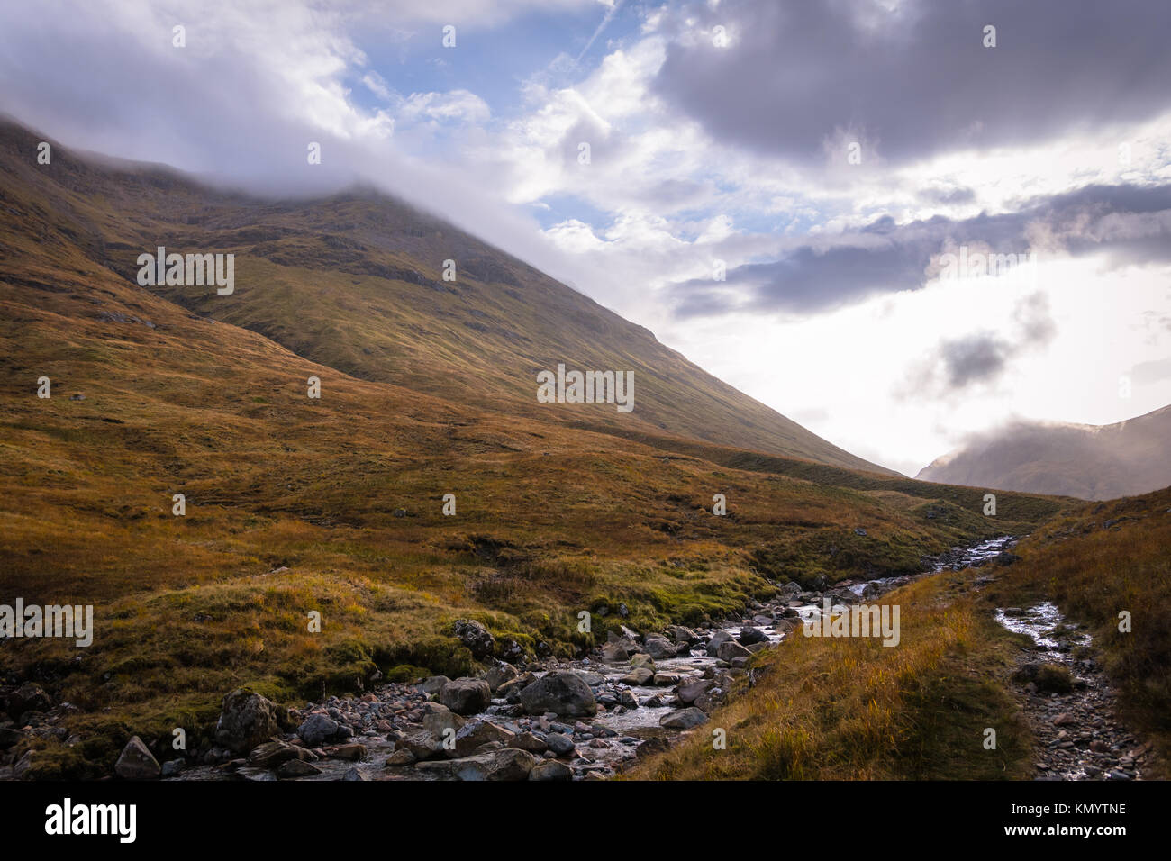 Hiking path through the Glencoe mountains, Scotland Stock Photo - Alamy