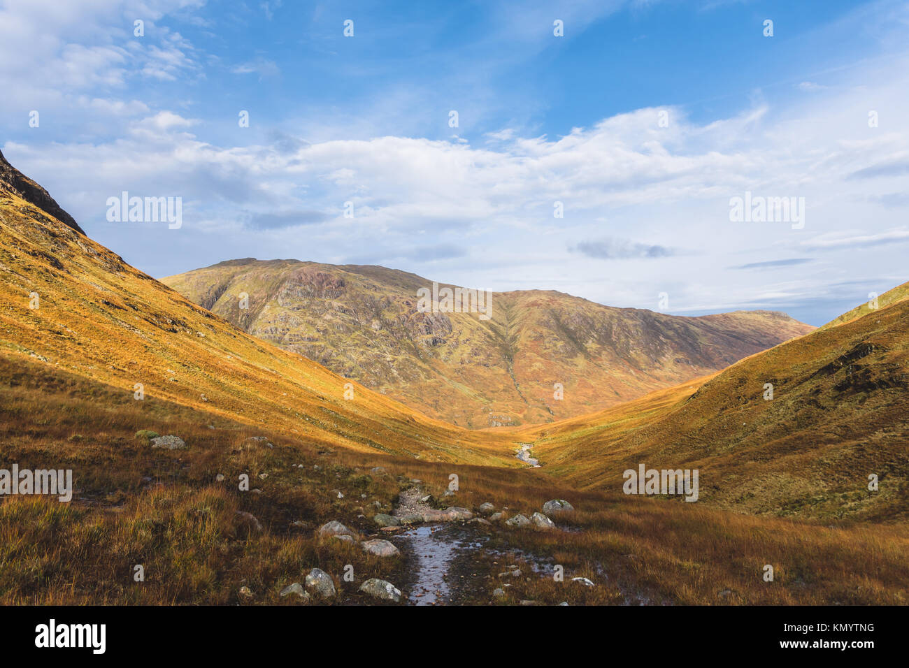 Hiking path through the Glencoe mountains, Scotland Stock Photo - Alamy