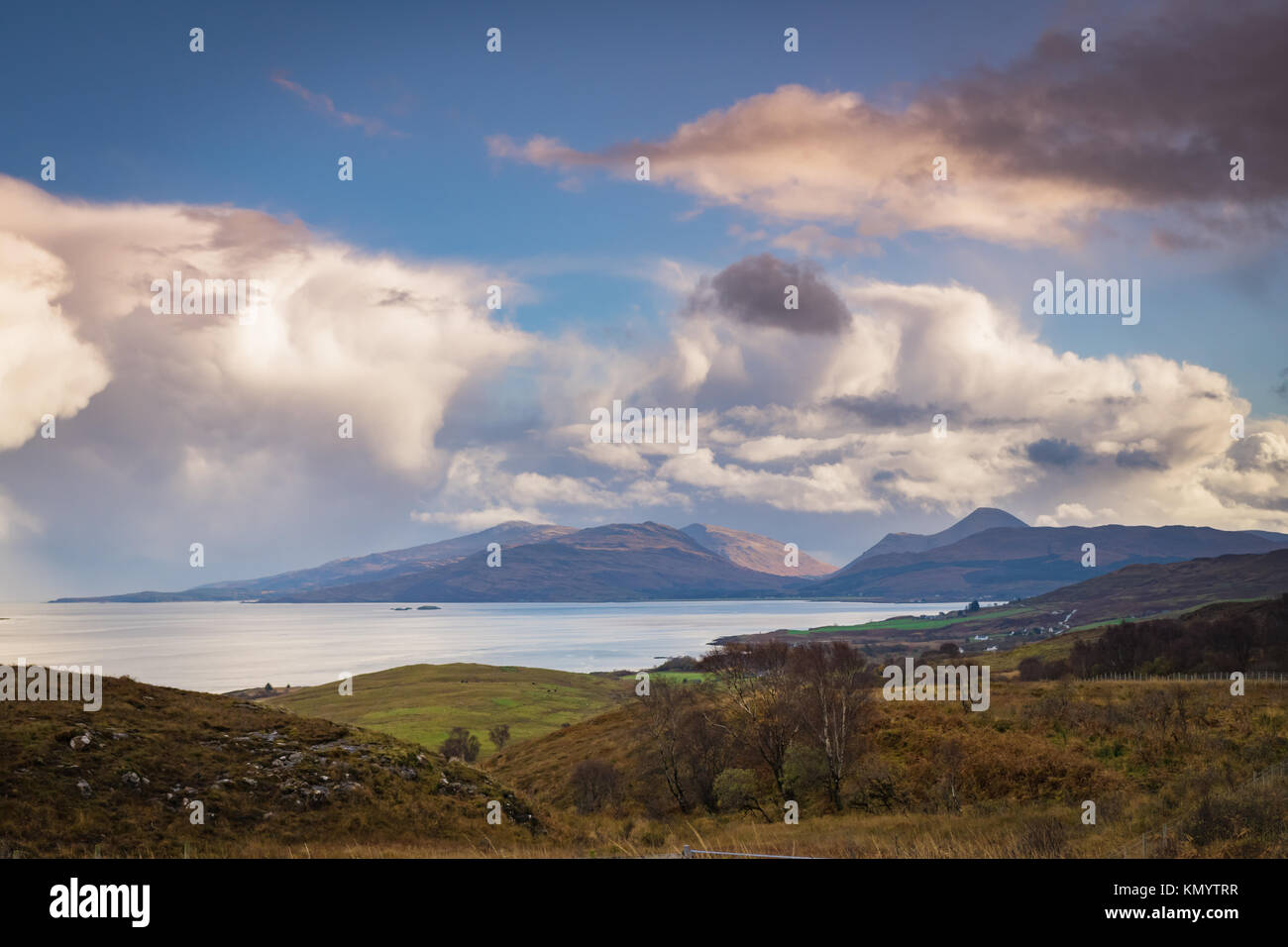 Panorama of the coast of Isle of Mull, Scotland Stock Photo - Alamy