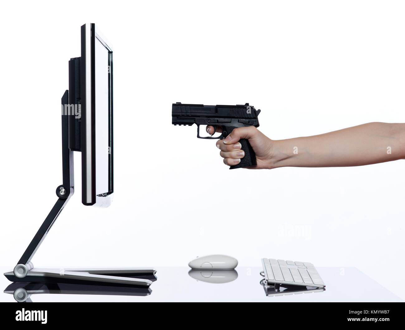 communication between human hand and a computer display monitor on ...