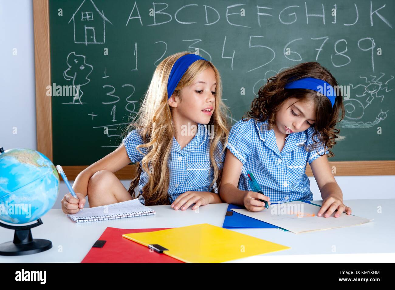 Girl cheating test hi-res stock photography and images - Alamy