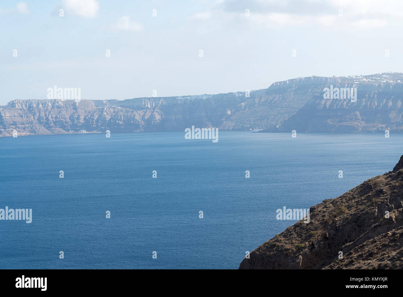 Stunning landscape with views of the island of Santorini, Greece in a ...
