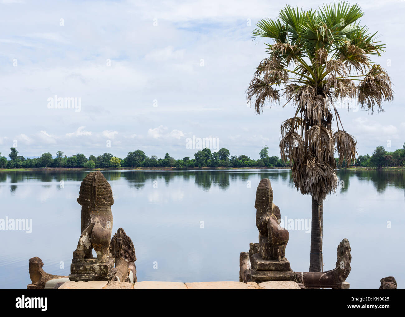 A view overlooking Srah Srang, one of the temples in the Angkor Wat ...