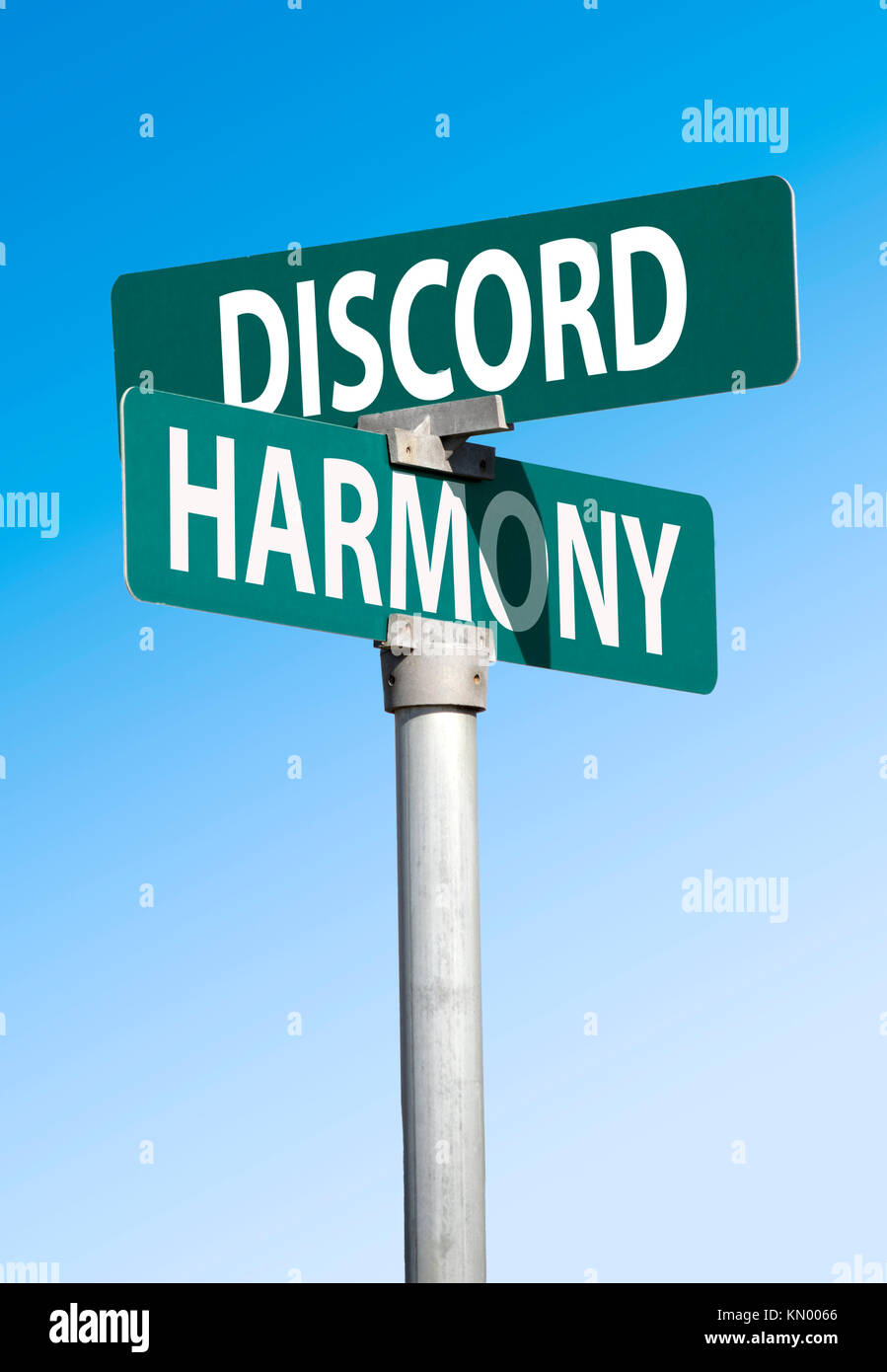 discord and harmony sign Stock Photo - Alamy
