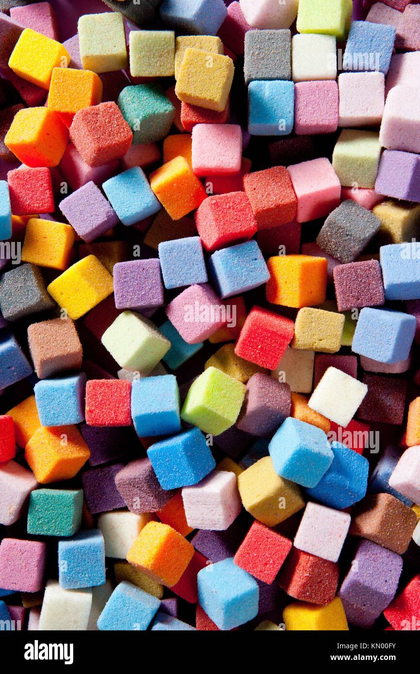 Colorful square foam cubes texture for decorative arts Stock Photo - Alamy