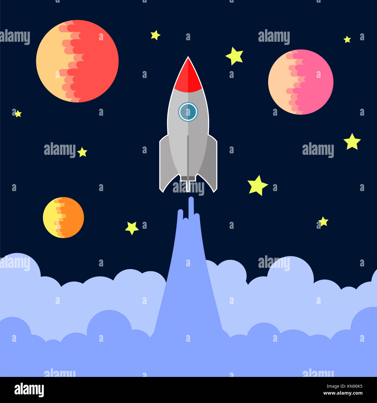 Space rocket launch drawing hi-res stock photography and images - Alamy