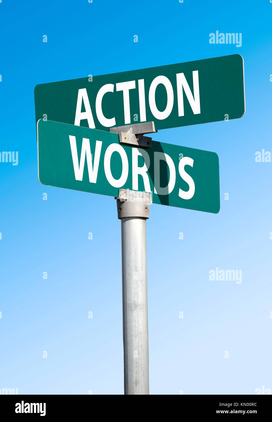 Action and words Stock Photo - Alamy