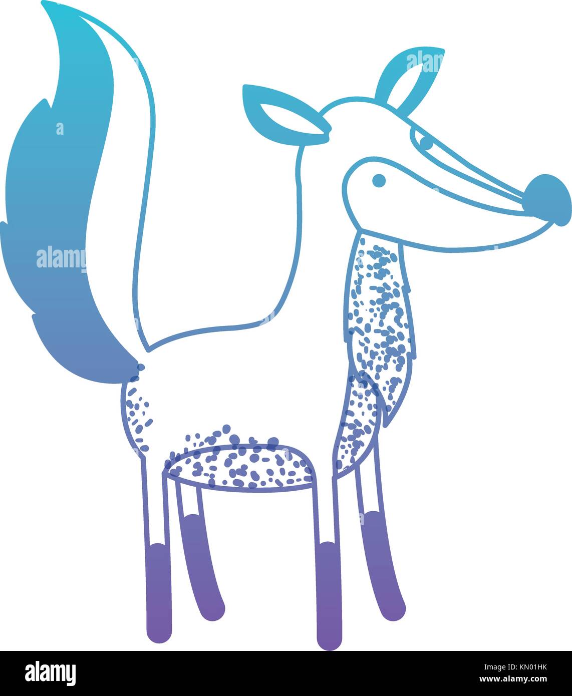 Blue fox tail Stock Vector Images - Alamy