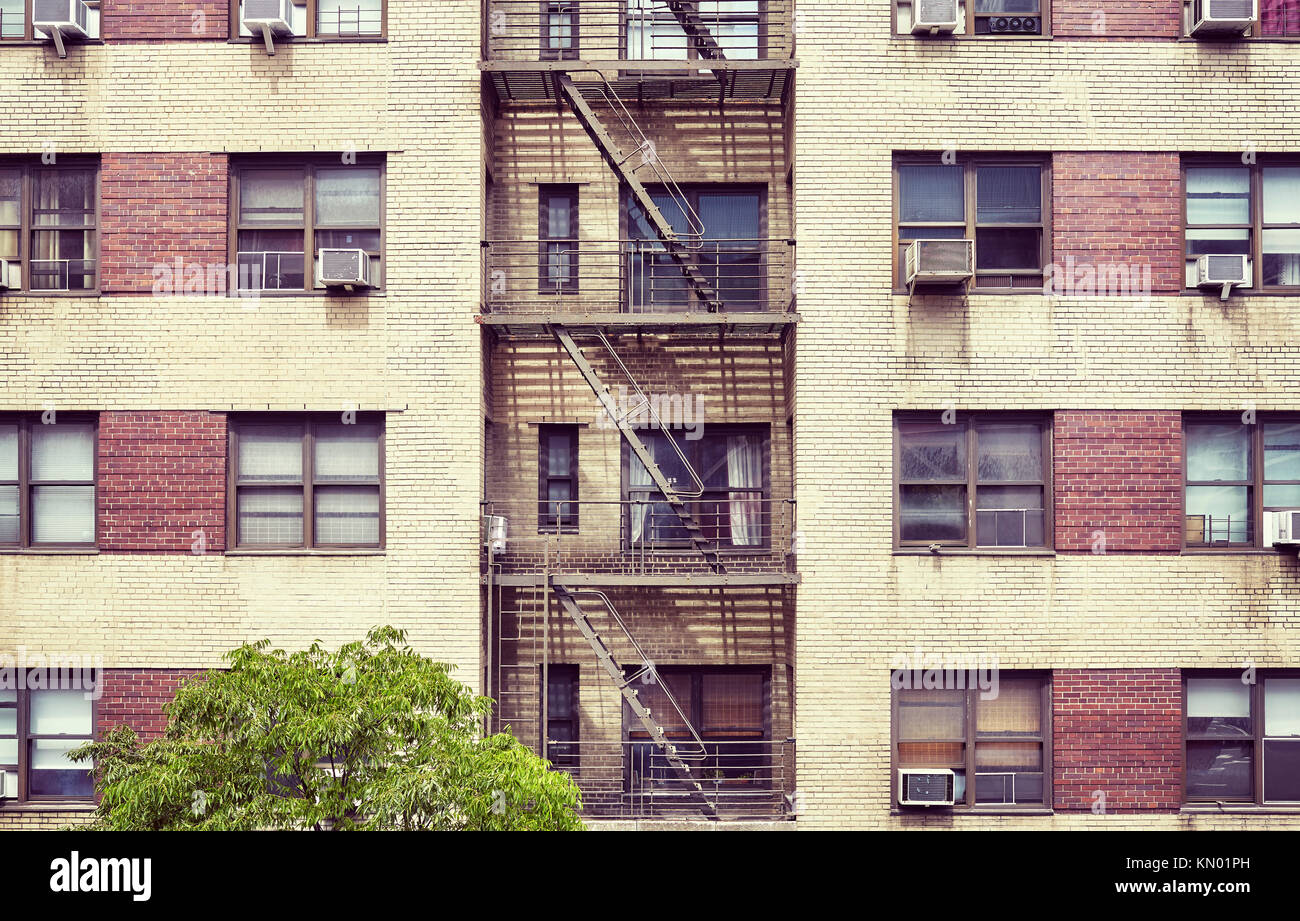 New york city fire escape ladders hi-res stock photography and images ...