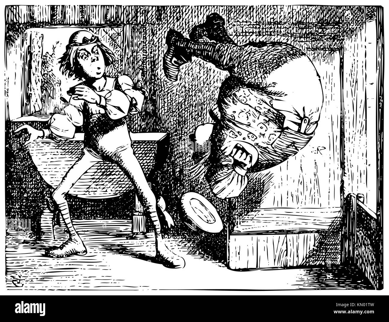 Alice wonderland tenniel drawing hi-res stock photography and images ...