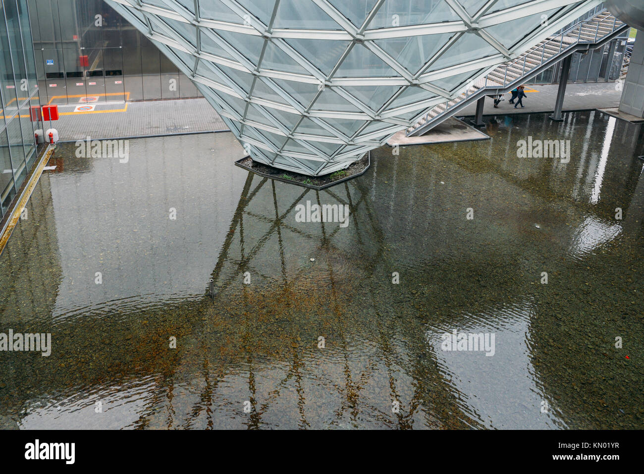 Rho Fiera, Milan, Italy - Dec 8, 2017: Modern architecture at the Fiera ...