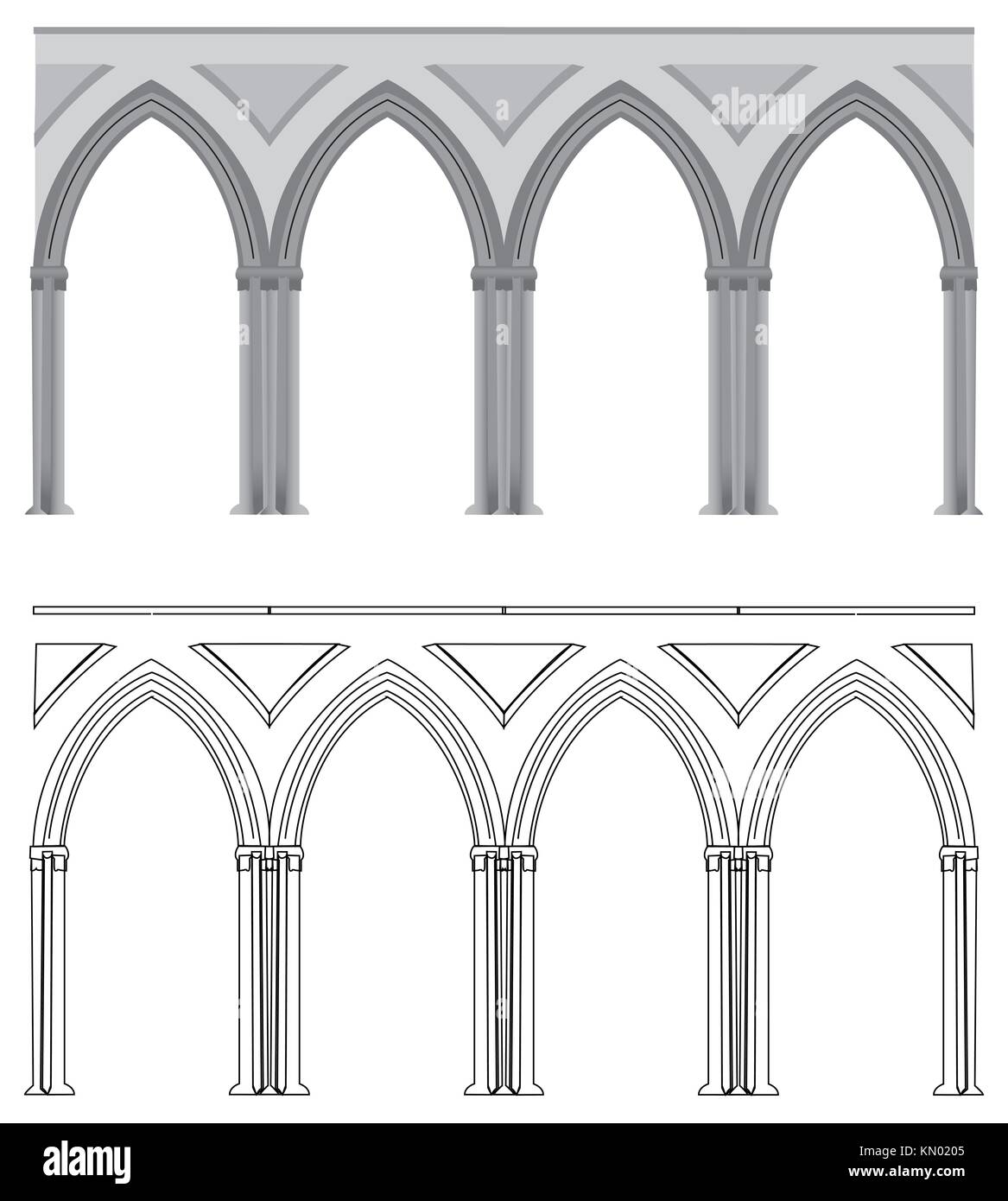 Gothic Architecture Cut Out Stock Images & Pictures - Alamy