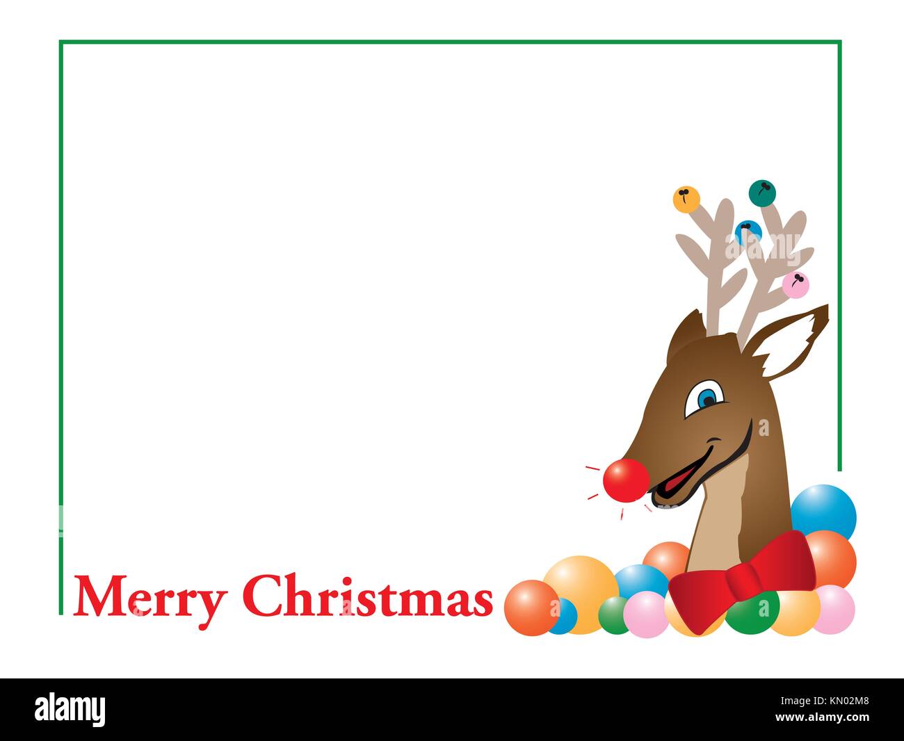 Rudolph the red nosed reindeer card Cut Out Stock Images & Pictures - Alamy