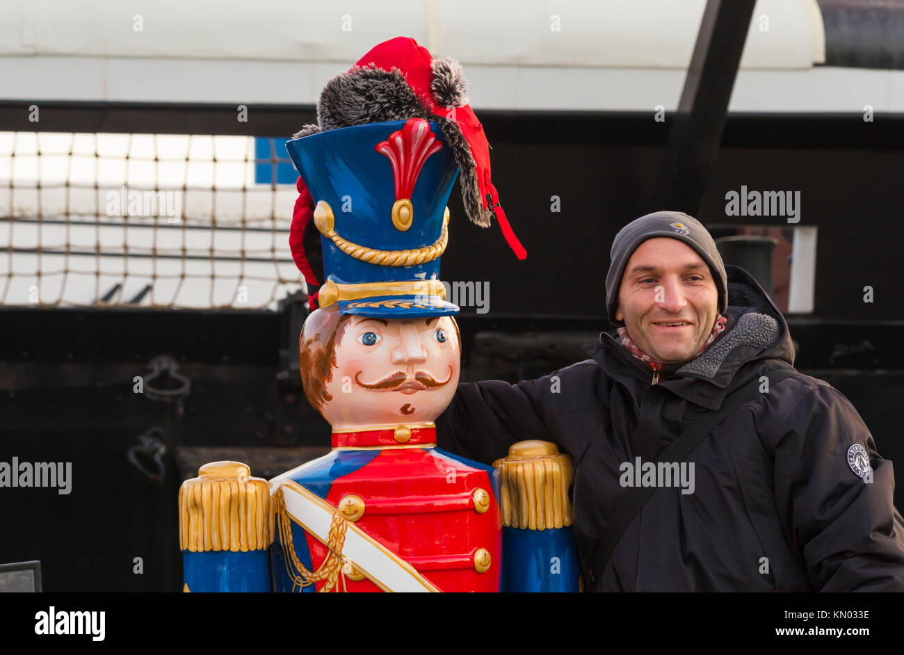 Man posing by Gold Shoulder Braids Nutcracker - one of 12 Nutcrackers ...
