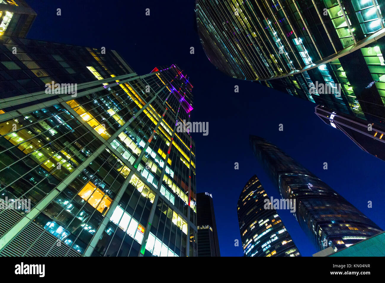 view of skyscrapers from the bottom up Stock Photo - Alamy
