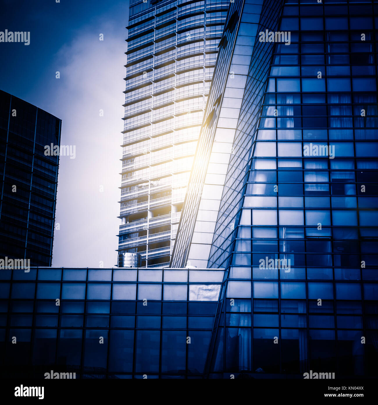 detail of glass architectures in blue tone Stock Photo - Alamy
