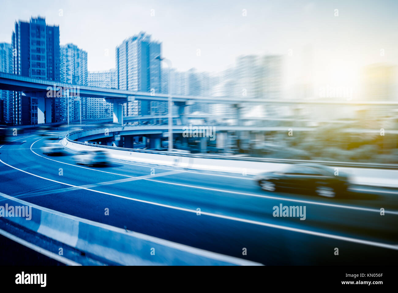 Fast traffic on the road in Shanghai,China Stock Photo - Alamy