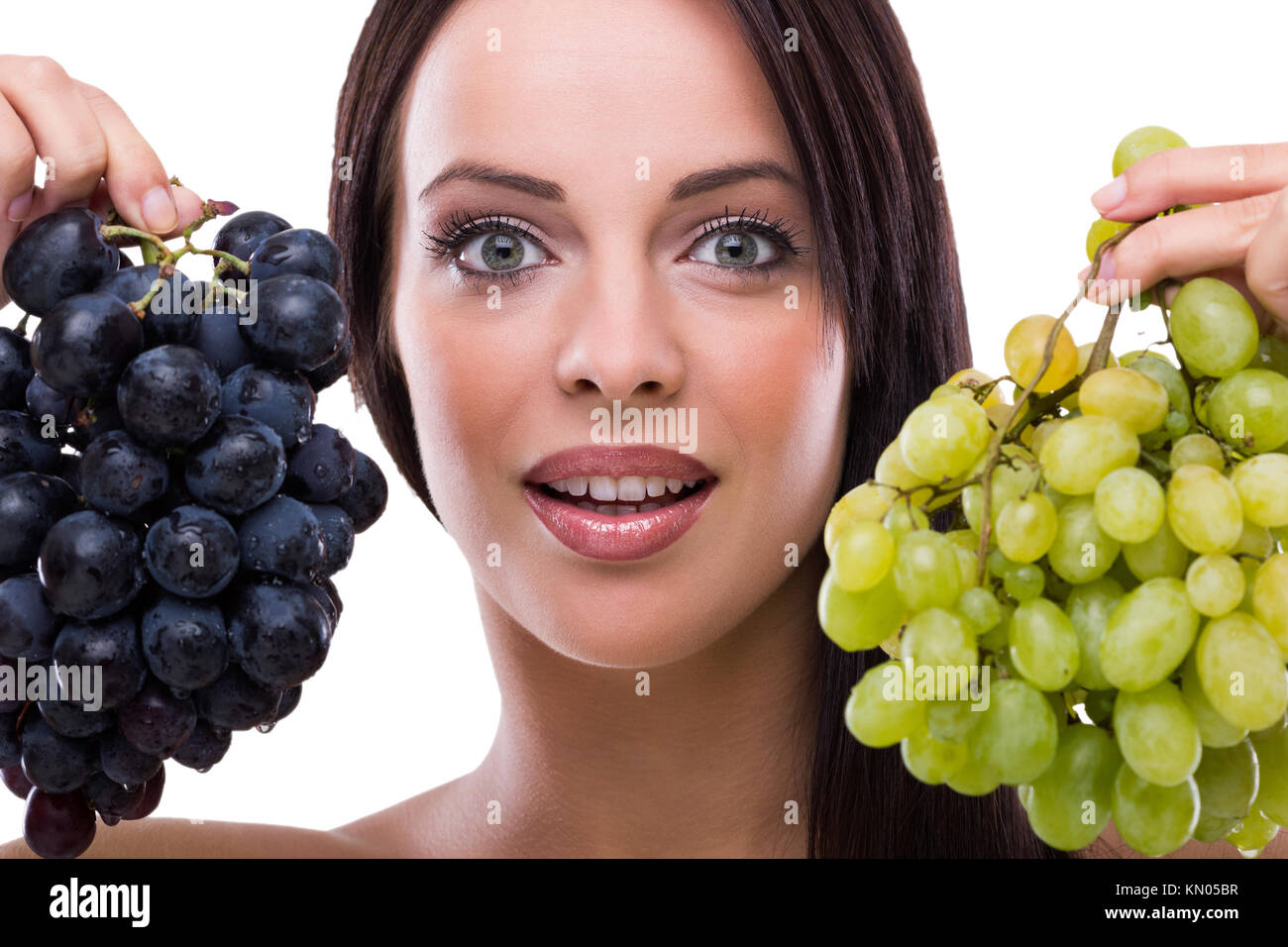 Woman grapes beauty hi-res stock photography and images - Alamy