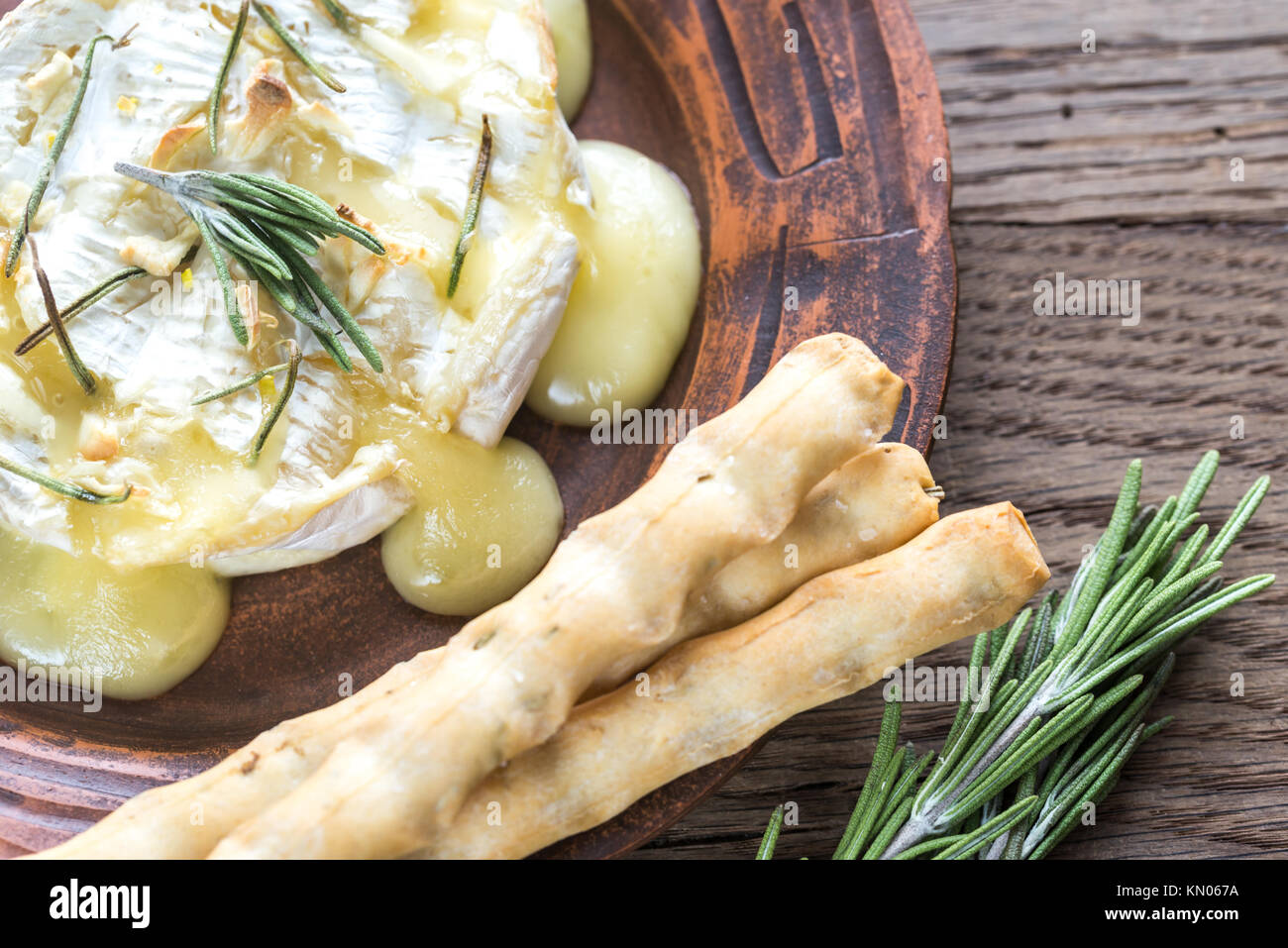 Baked Camembert cheese Stock Photo - Alamy
