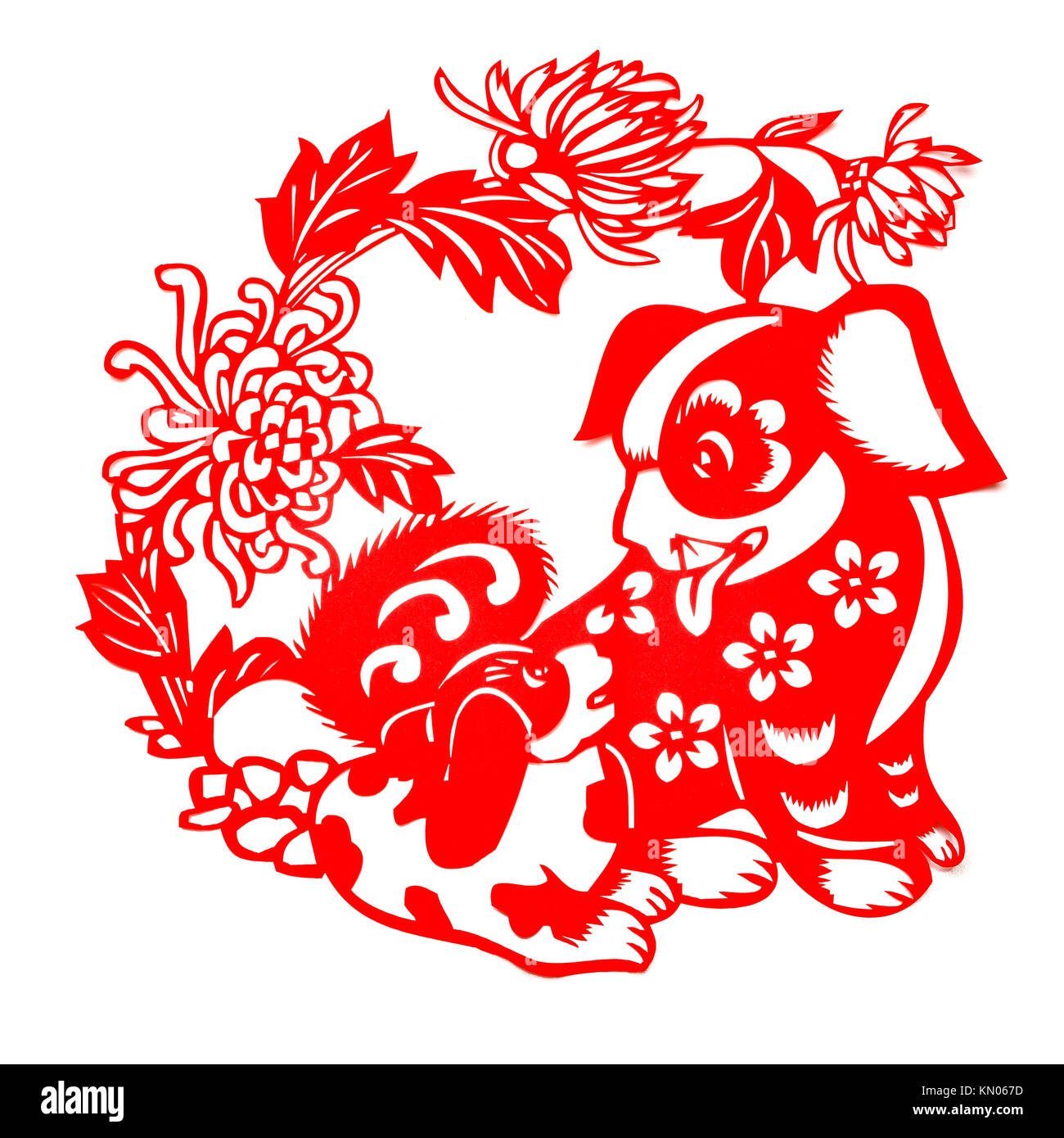 Chinese traditional paper cut dog Cut Out Stock Images & Pictures - Alamy