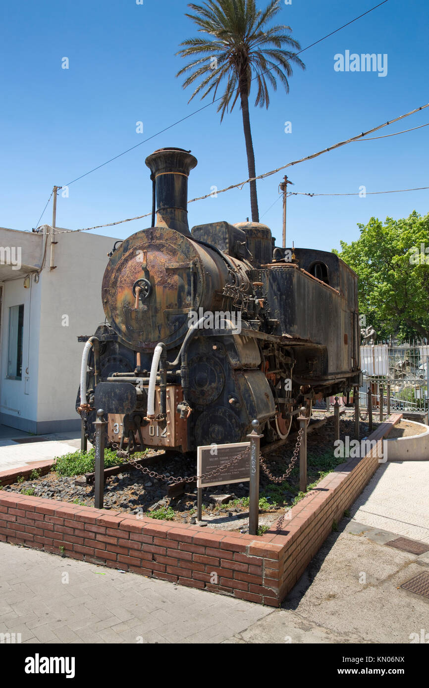 Old Steam Engine at Catania Station, Sicily, Italy, Europe - June 2015 ...
