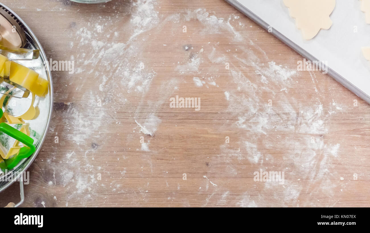 Step by step. Holiday season baking. Baking sugar cookies for Christmas ...
