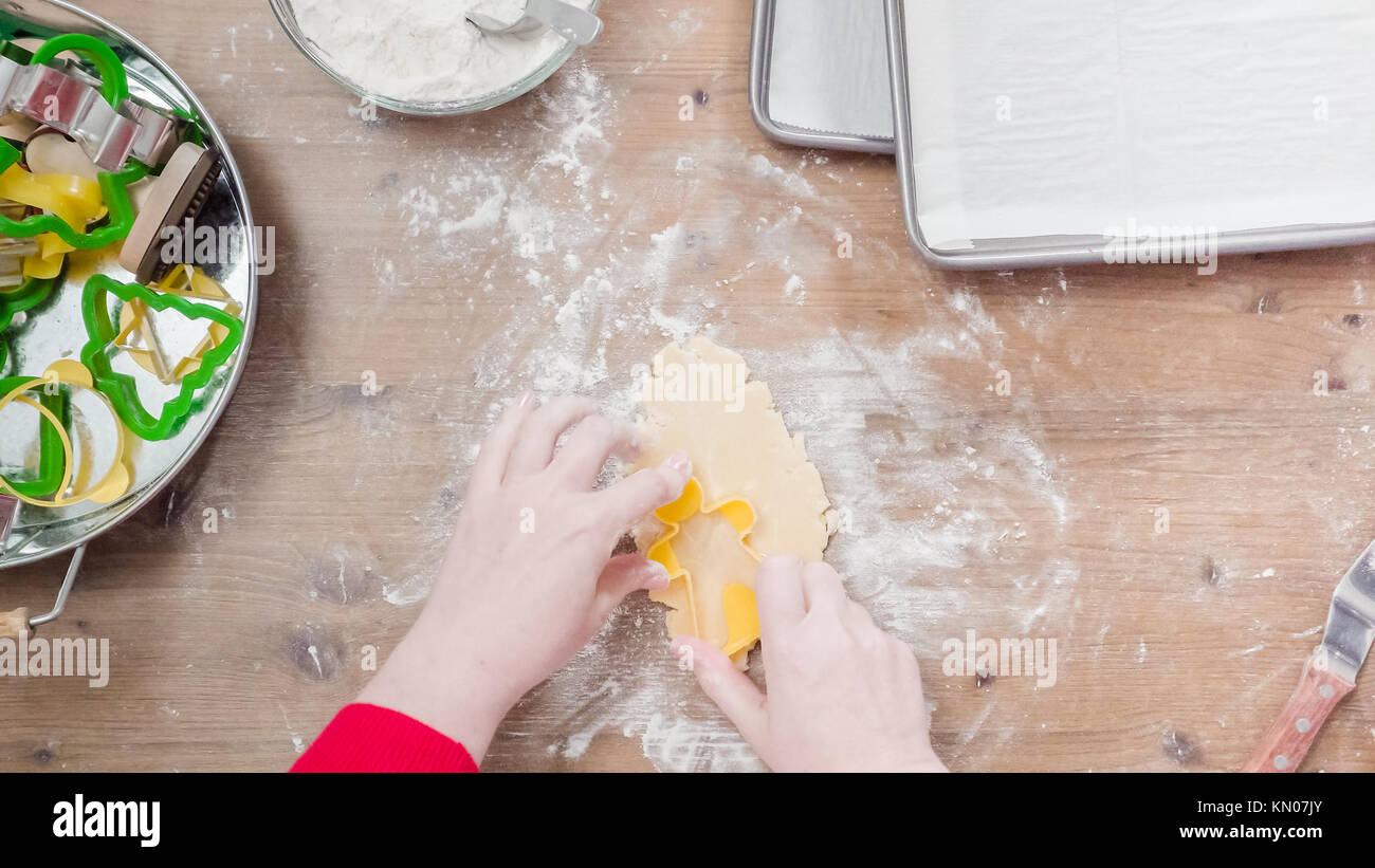 Step by step. Holiday season baking. Baking sugar cookies for Christmas ...