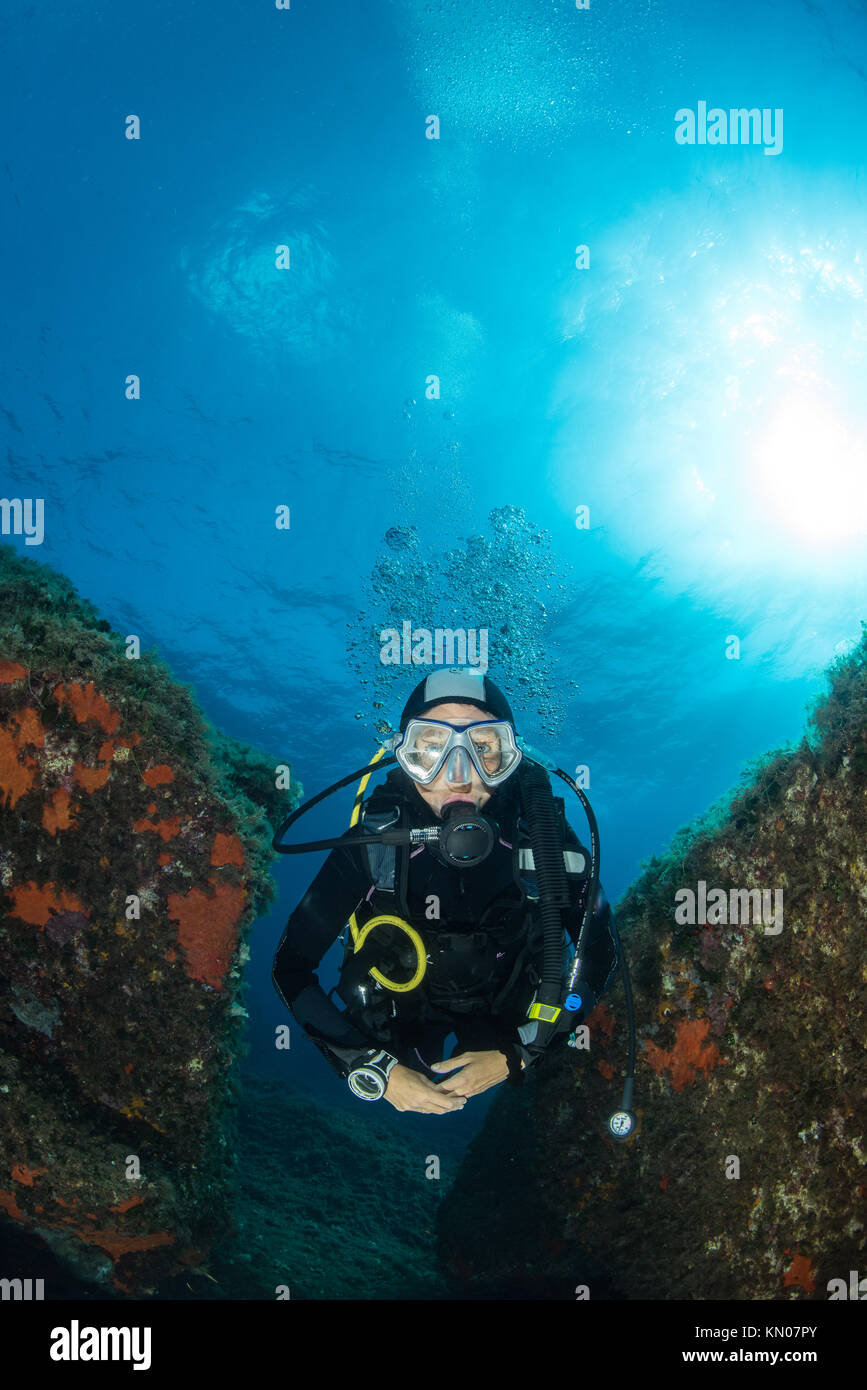 Woman diving hi-res stock photography and images - Alamy