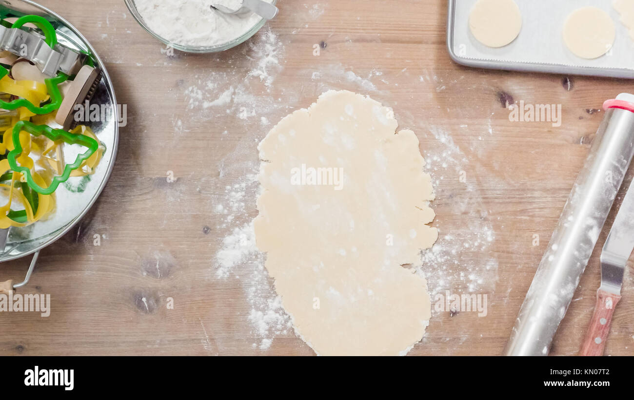 Step by step. Holiday season baking. Baking sugar cookies for Christmas ...