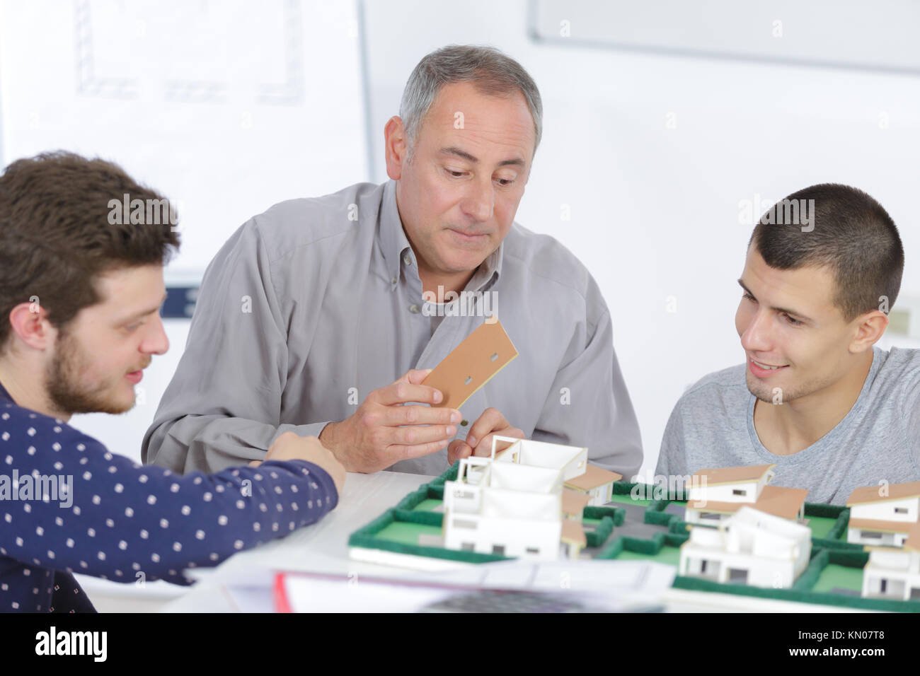 students in business class with trainer Stock Photo - Alamy