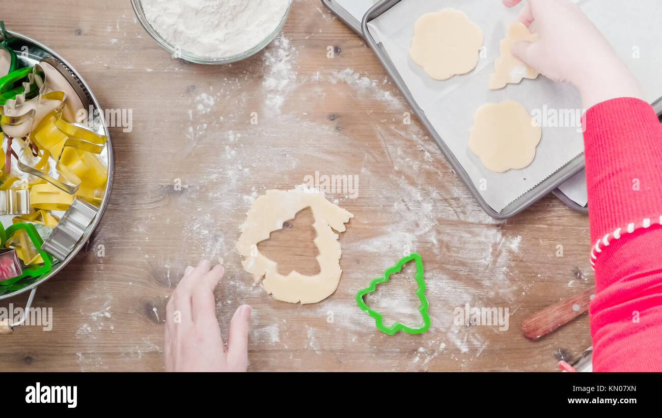 Step by step. Holiday season baking. Baking sugar cookies for Christmas ...