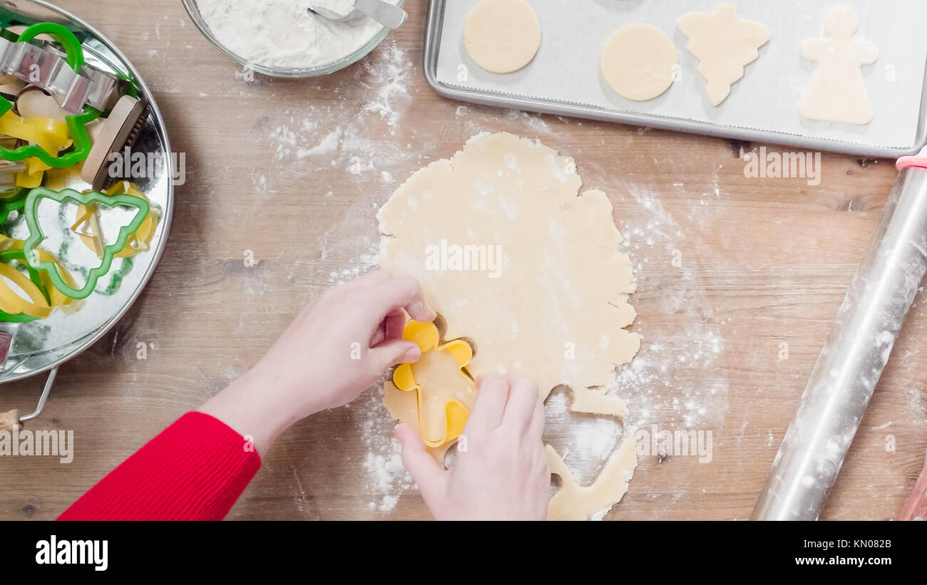 Step by step. Holiday season baking. Baking sugar cookies for Christmas ...