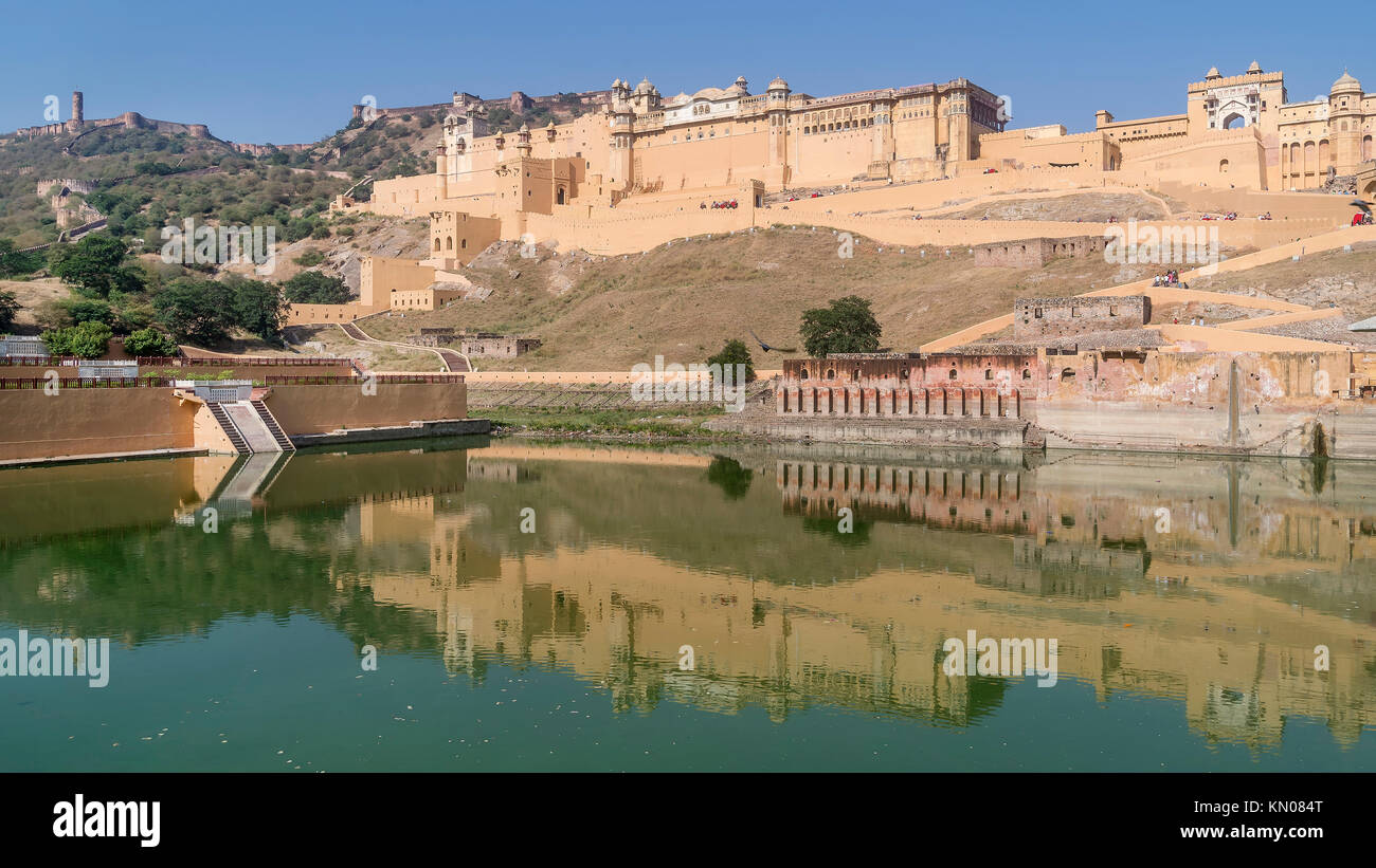 Aerial view amber fort jaipur hi-res stock photography and images - Alamy