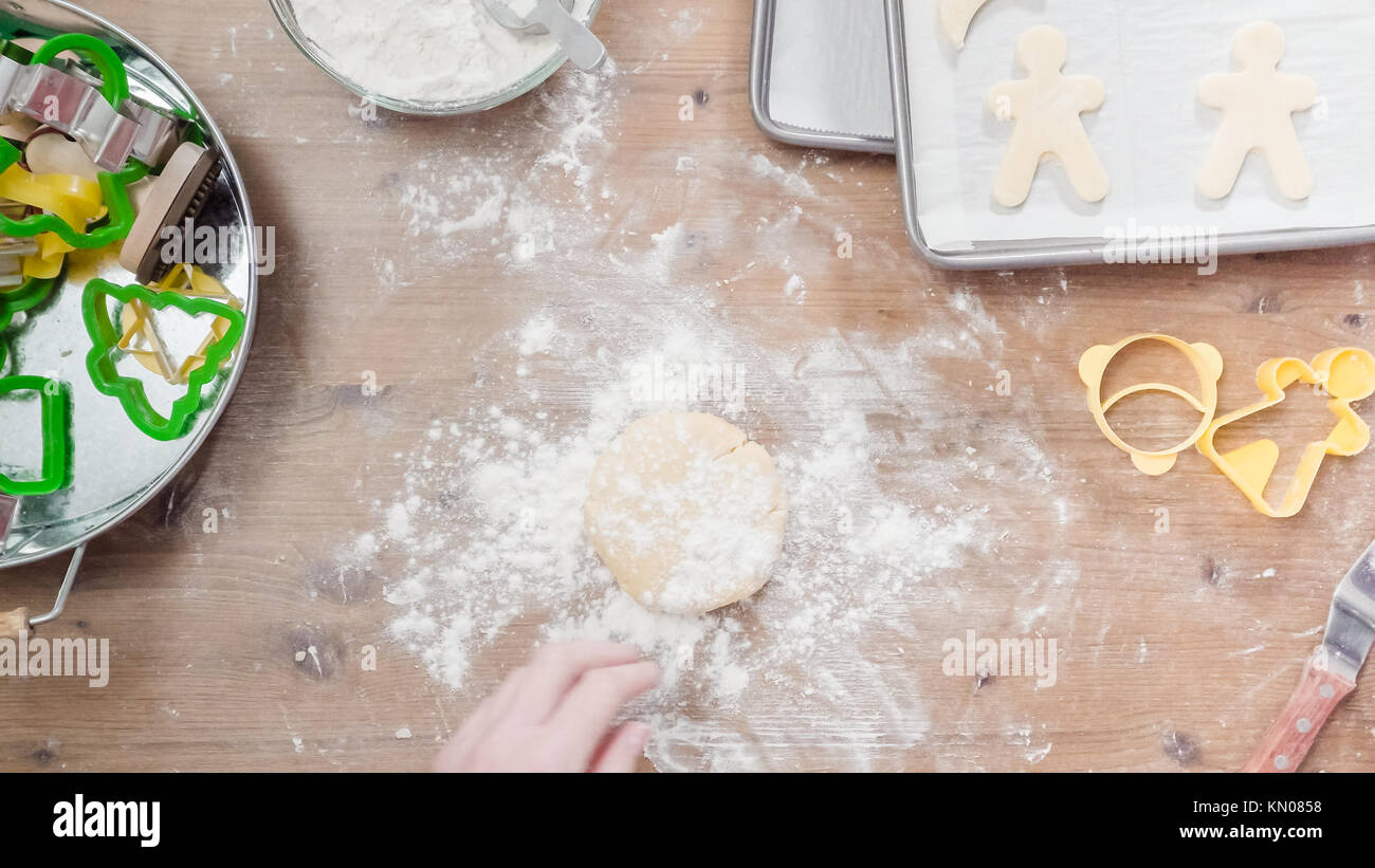 Step by step. Holiday season baking. Baking sugar cookies for Christmas ...