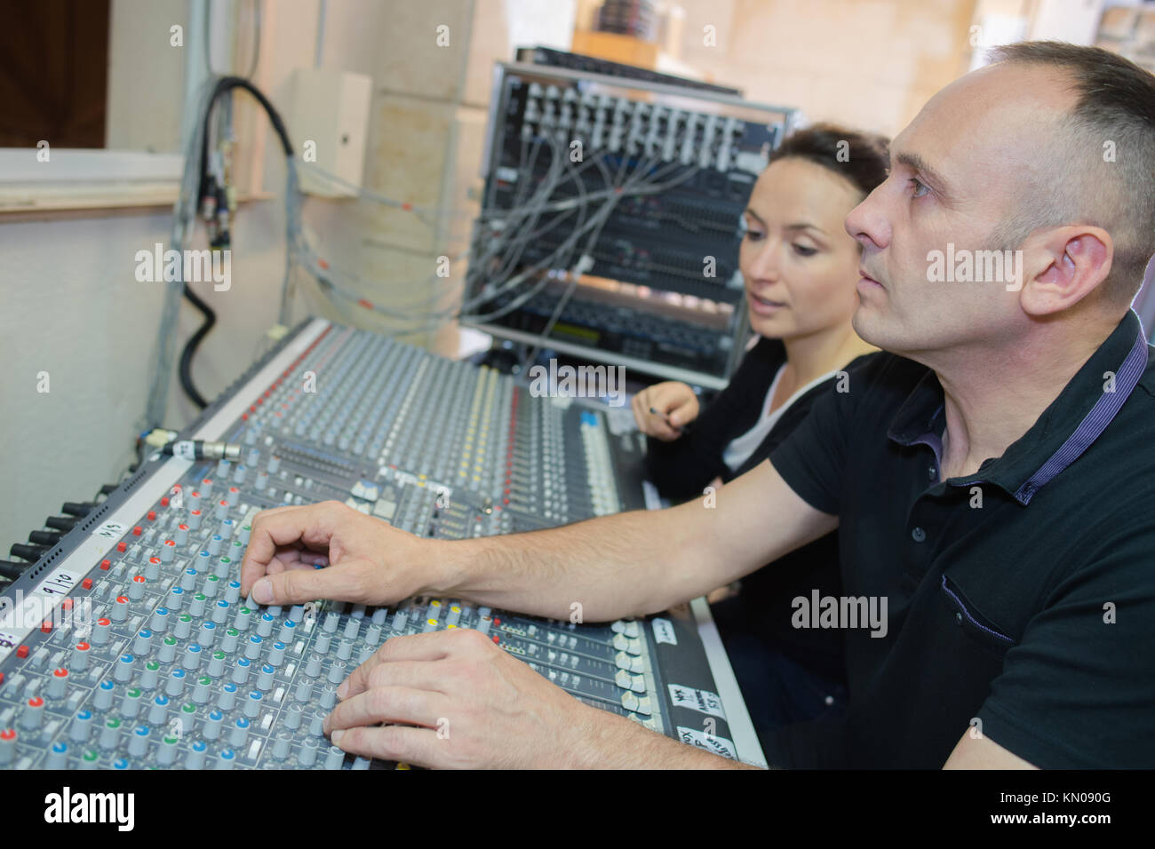 sound engineer co-working in a mission Stock Photo - Alamy