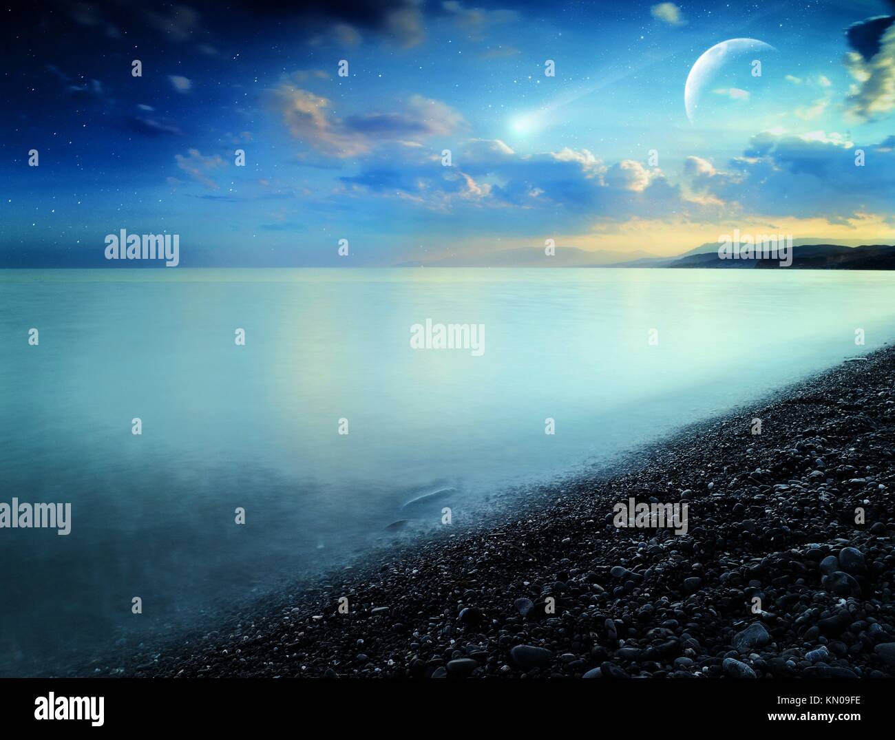 Comet landscape hi-res stock photography and images - Alamy