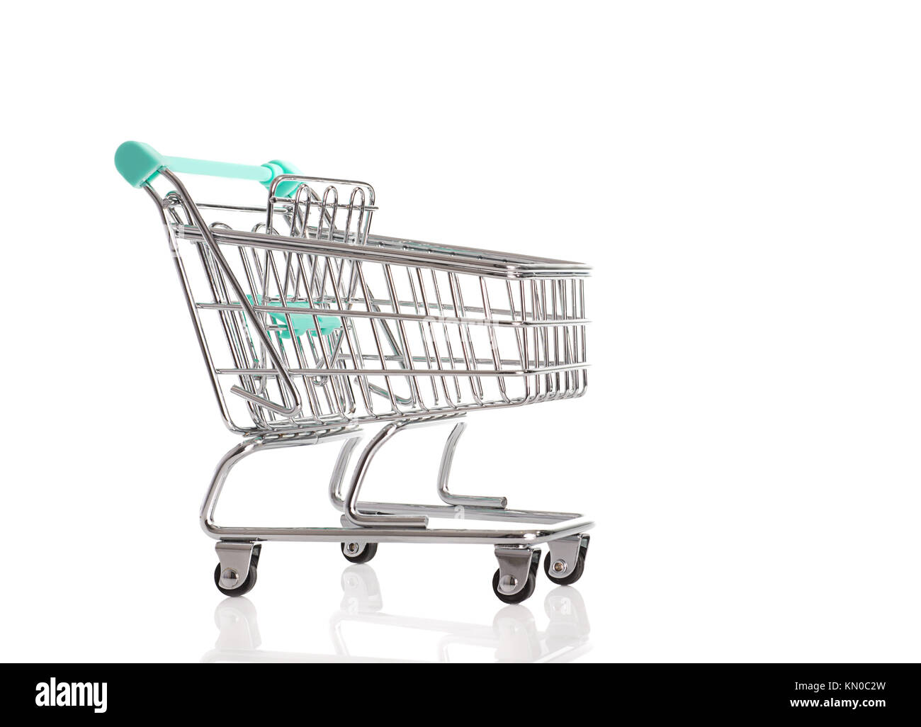 Empty shopping cart isolated on a white background Stock Photo - Alamy