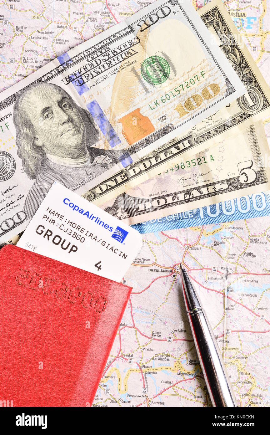 Money and travel concept Stock Photo - Alamy