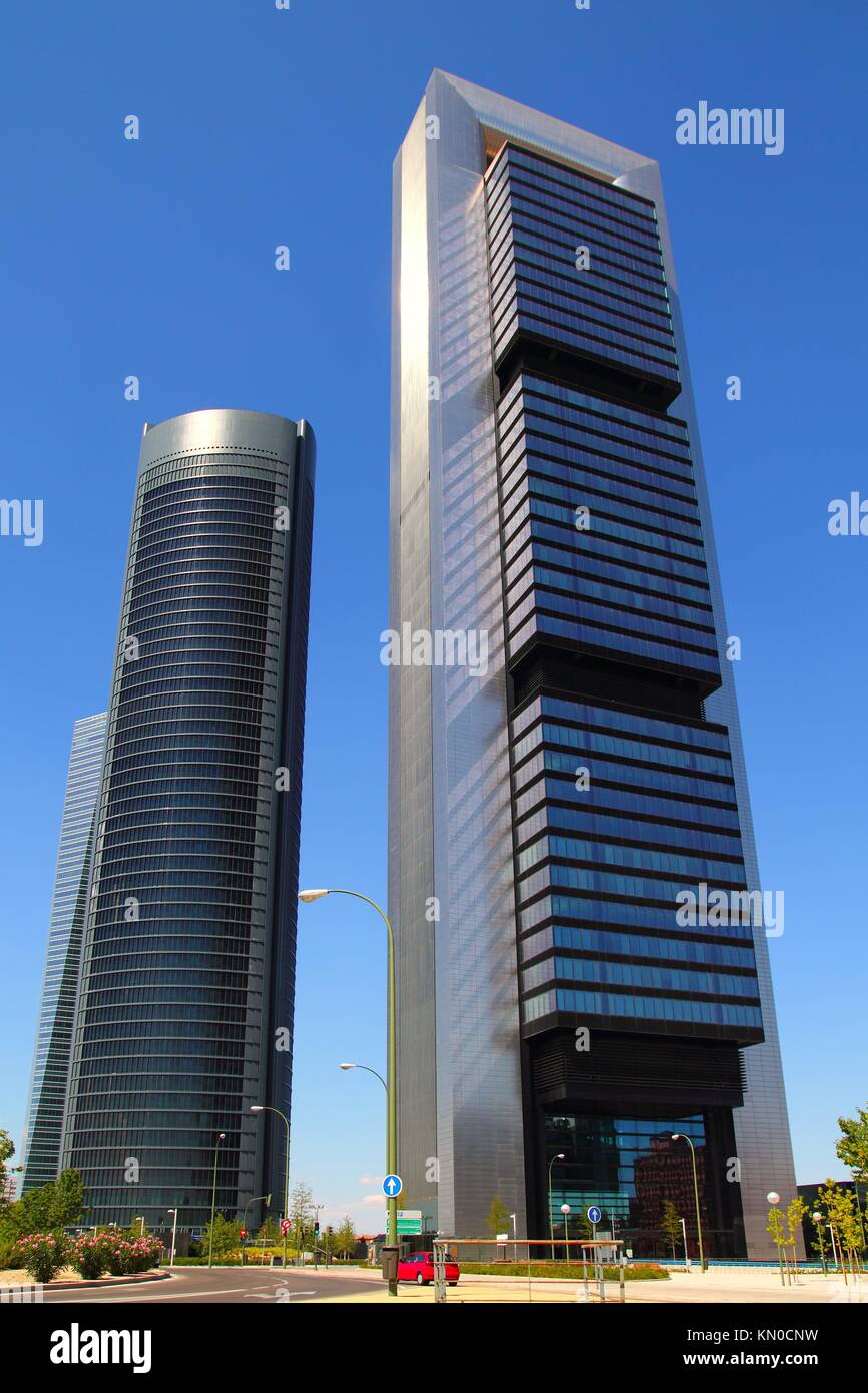 Madrid skyscrapers buildings in modern city of Spain Stock Photo - Alamy