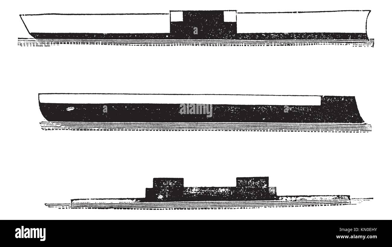 HMS Invincible, HMS Lord-Clyde, and HMS Cerberus, vintage engraved ...