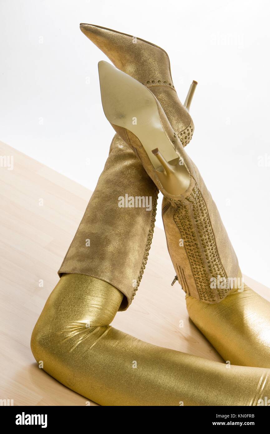 Golden boot shoe hi-res stock photography and images - Alamy