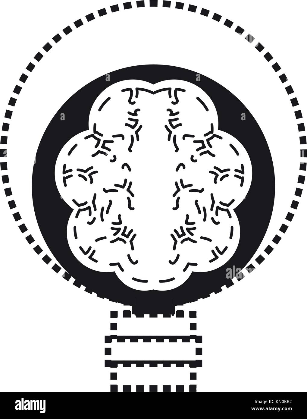 Human brain in lightbulb Stock Vector Image & Art - Alamy