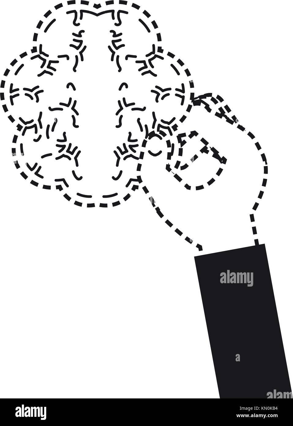 hand with brain icon Stock Vector Image & Art - Alamy