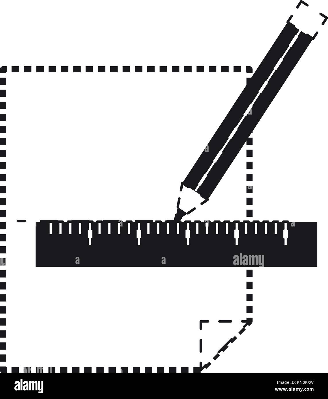 pencil and ruler icon Stock Vector Image & Art - Alamy