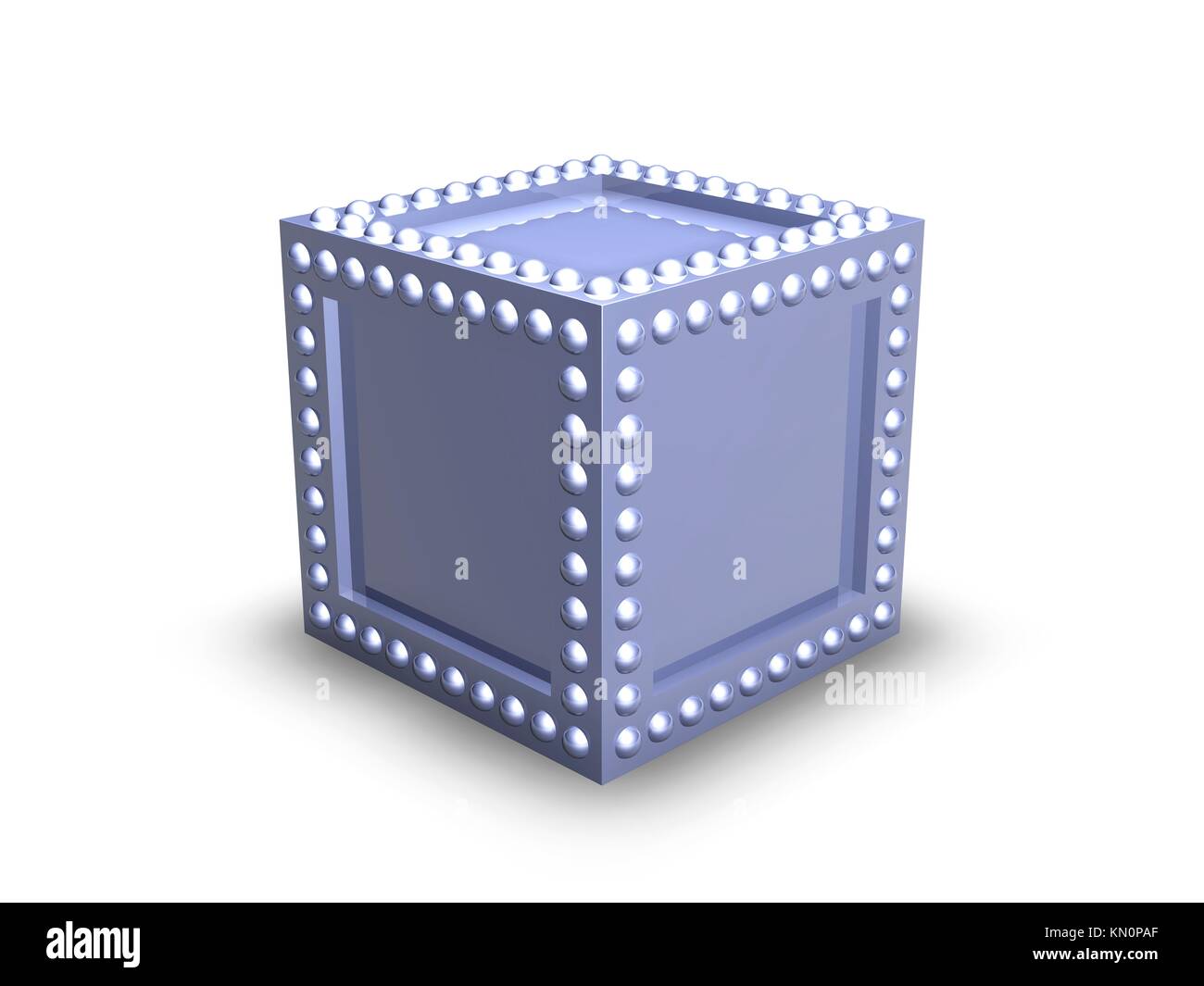 3D Illustration Metal Box Stock Photo - Alamy