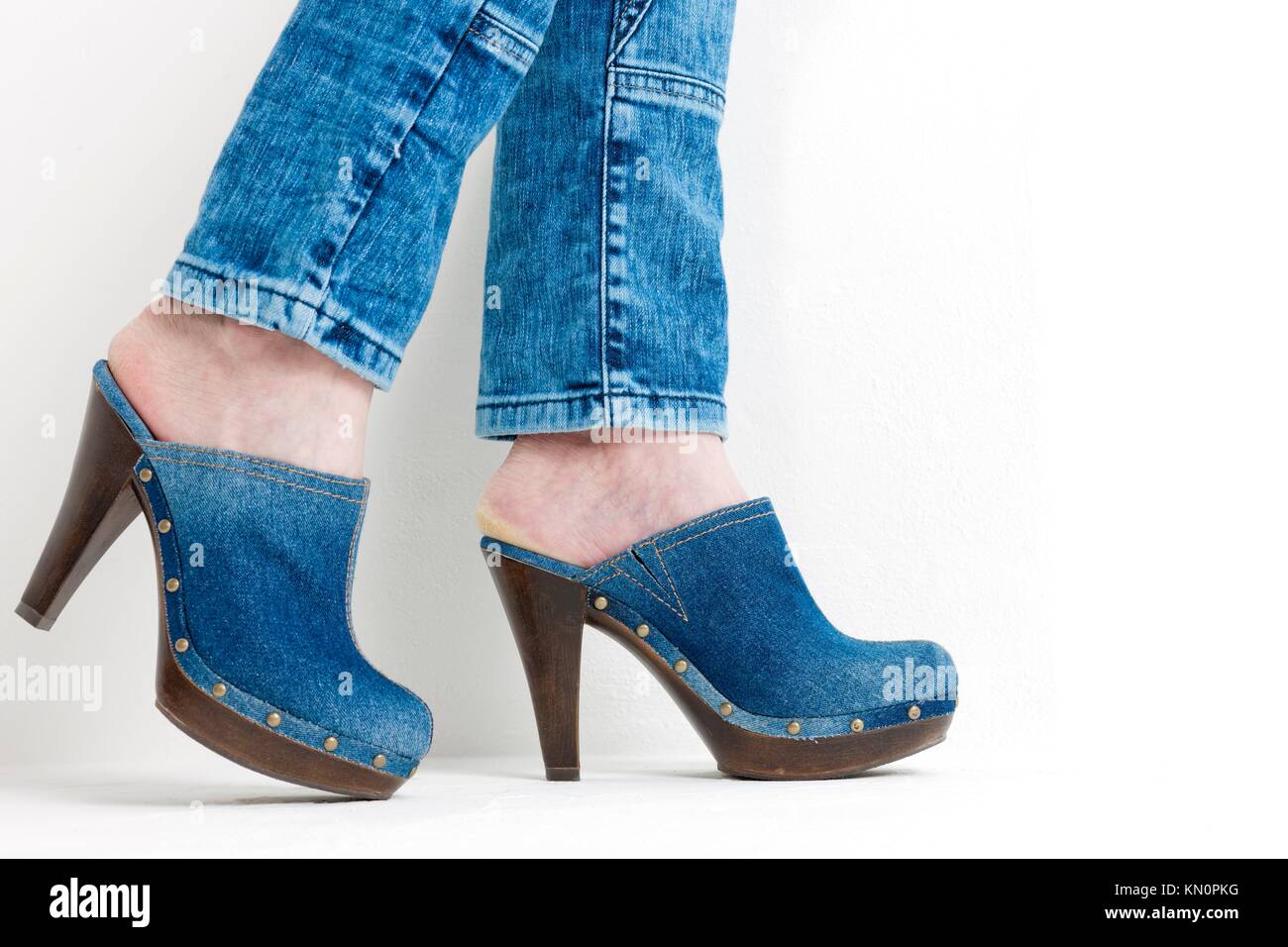 Woman wearing clogs hi-res stock photography and images - Alamy