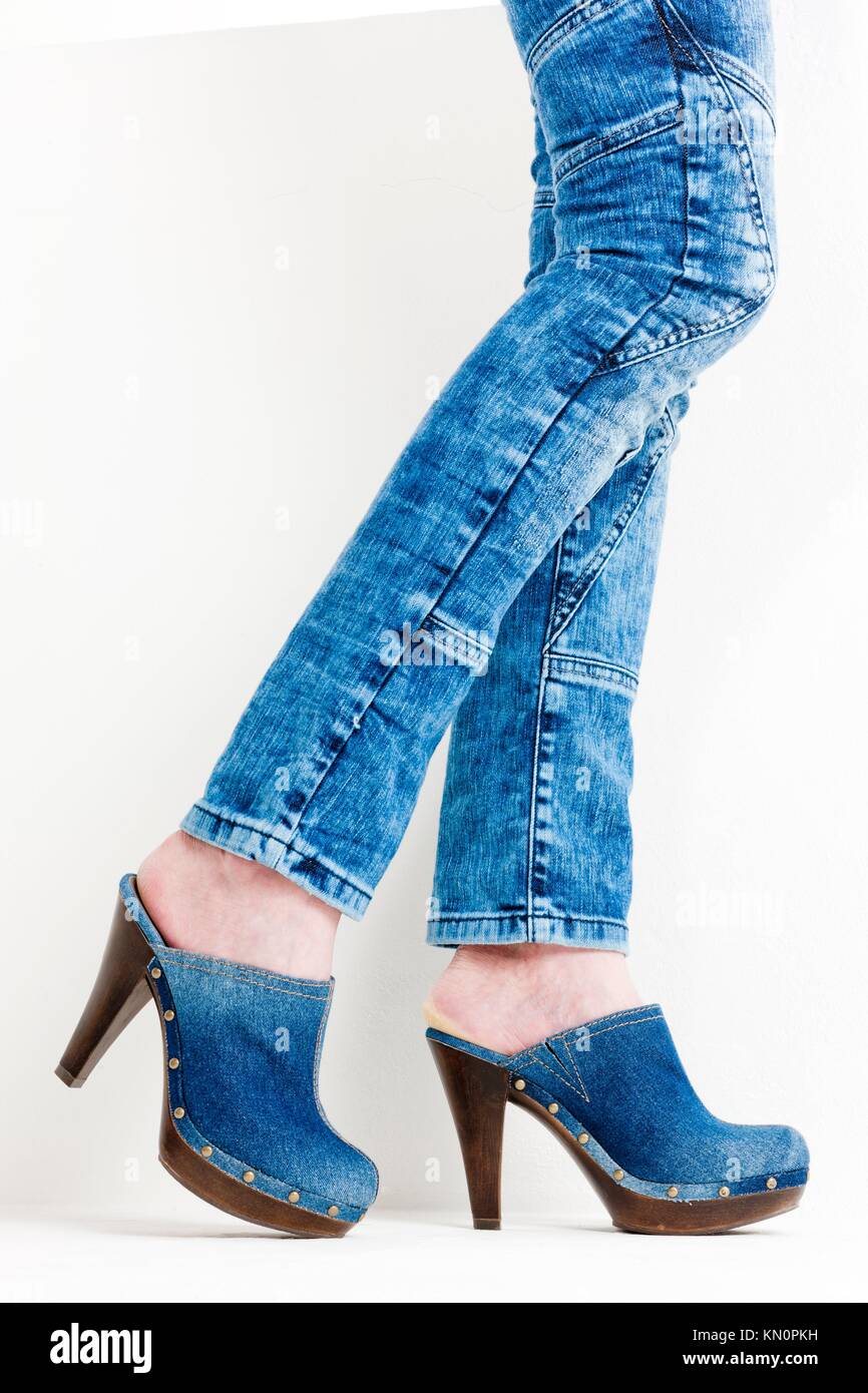 Woman wearing clogs hi-res stock photography and images - Alamy